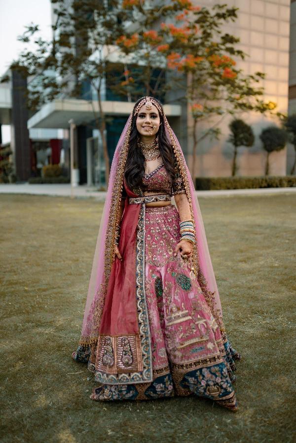 Pink & Blue Marwar Couture Bride by Marwar Couture for rent online ...